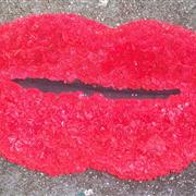 ot Lips Funeral Tribute | Custom Colours | Roses Florist